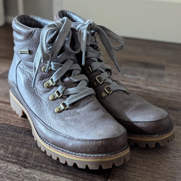 Chaco | Shoes | Chacos Grey Leather Hiking Boots | Poshmark